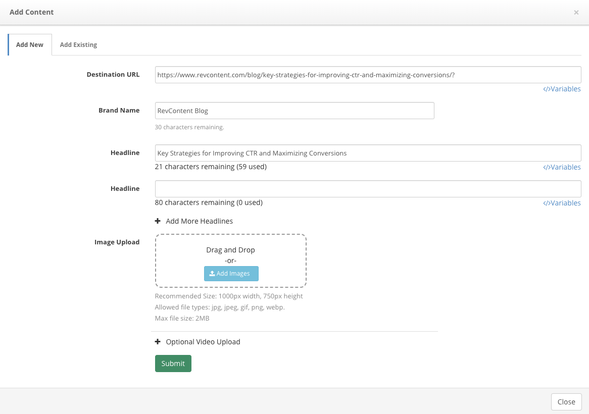 Creating a New Campaign