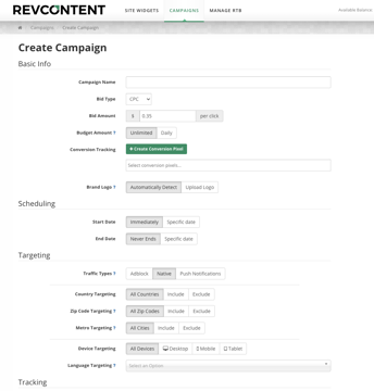 Creating a New Campaign