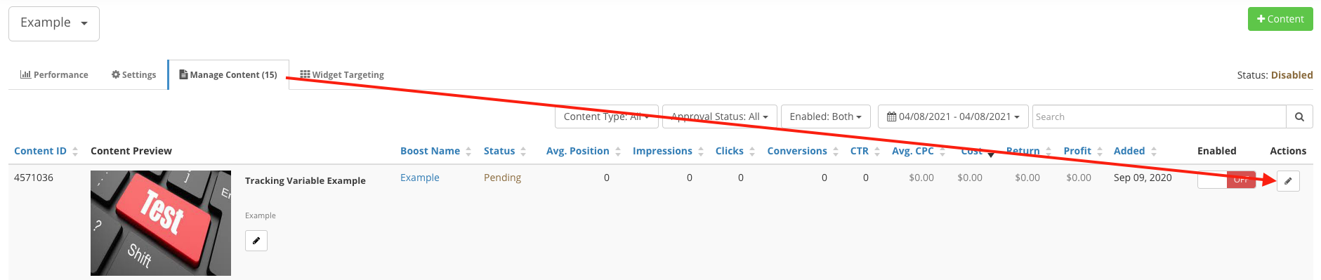 Adding Tracking Variables to Content URLs